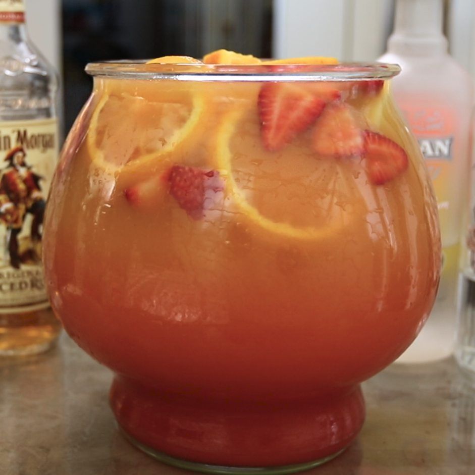 Caribbean Sunset Rum Punch Cocktail Recipe