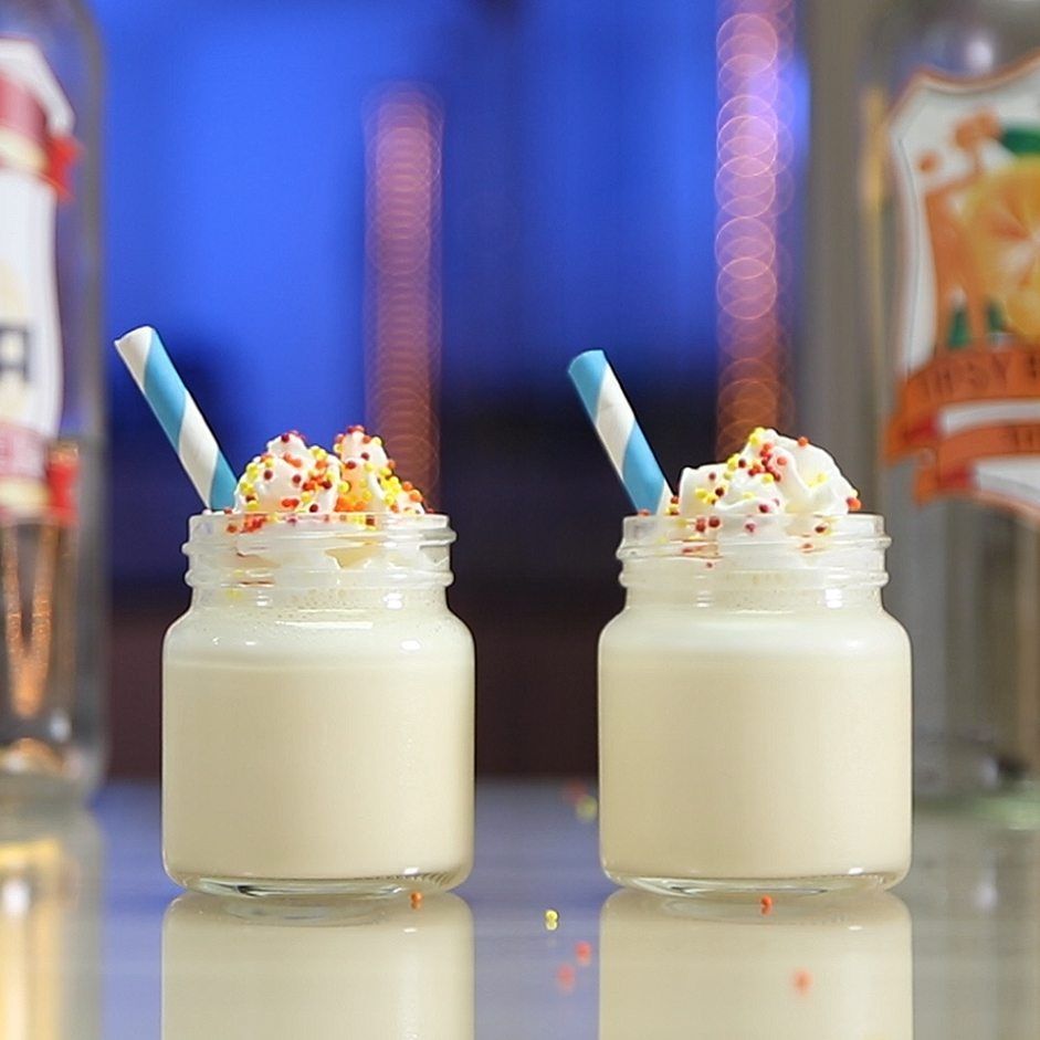 Mini Spiked Creamsicle Shakes Cocktail Recipe