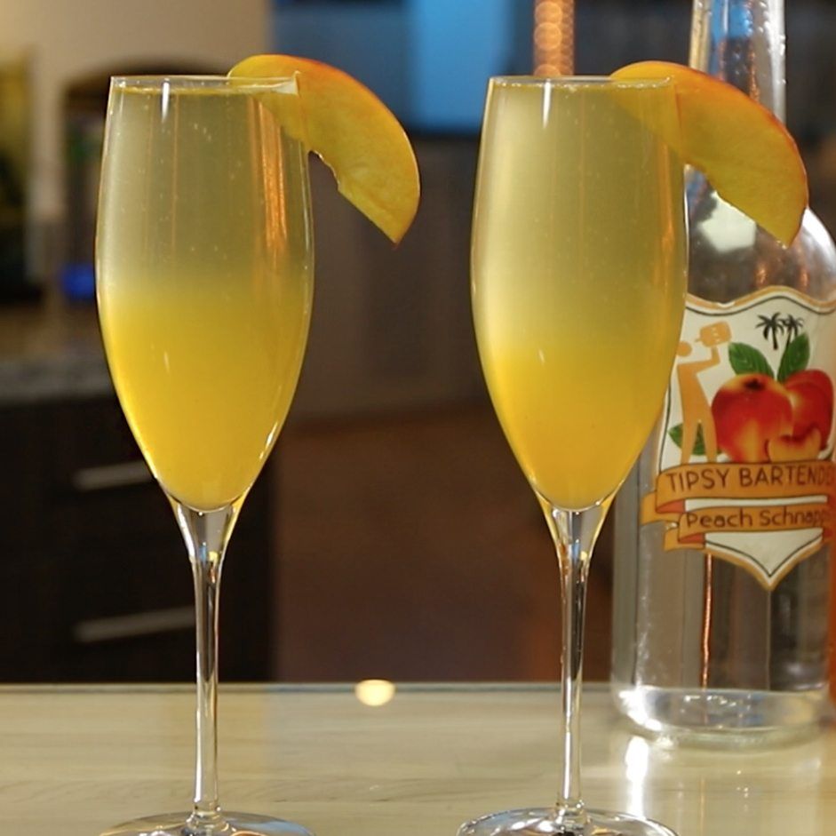 Peach And Passion Fruit Bellini Cocktail Recipe