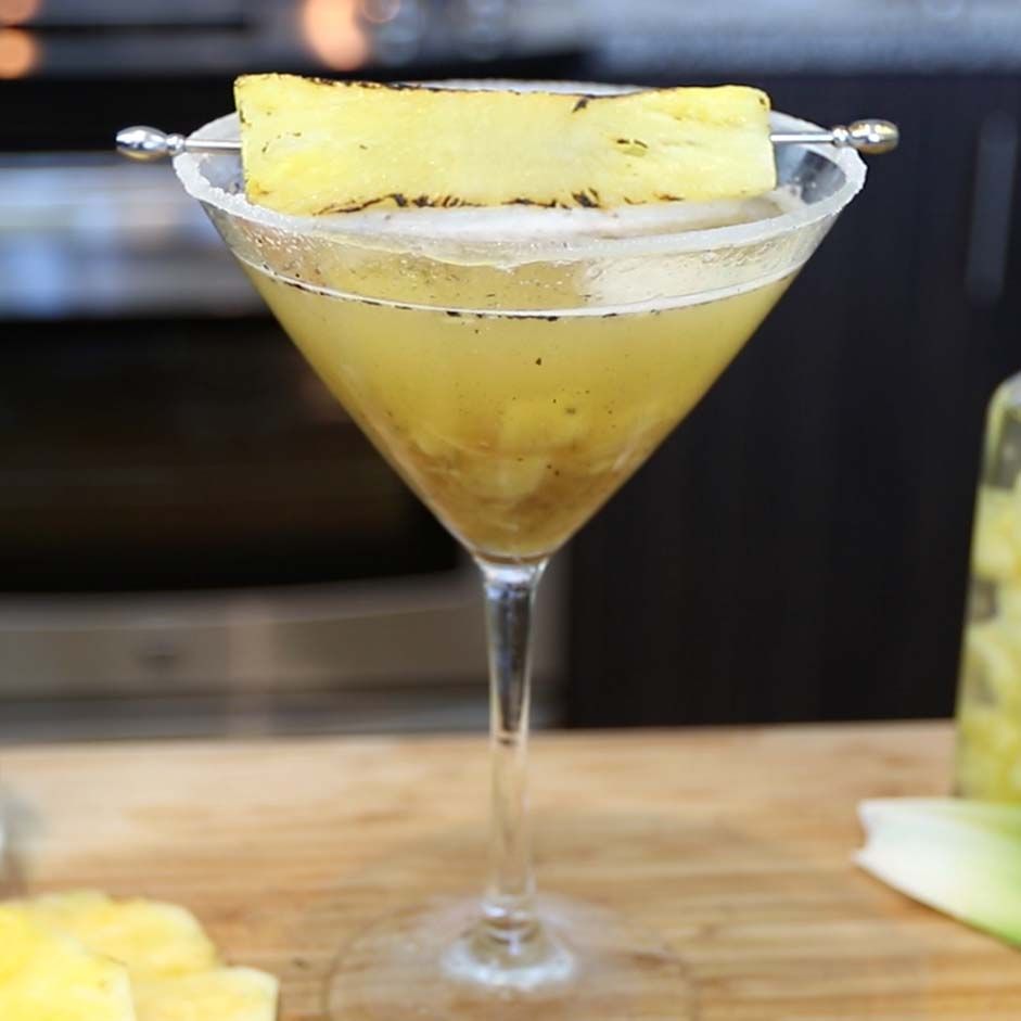 Smoked Pineapple Martini Cocktail Recipe