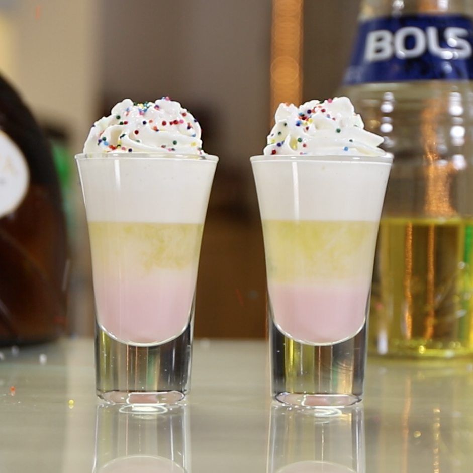 Strawberry Split Shots Cocktail Recipe