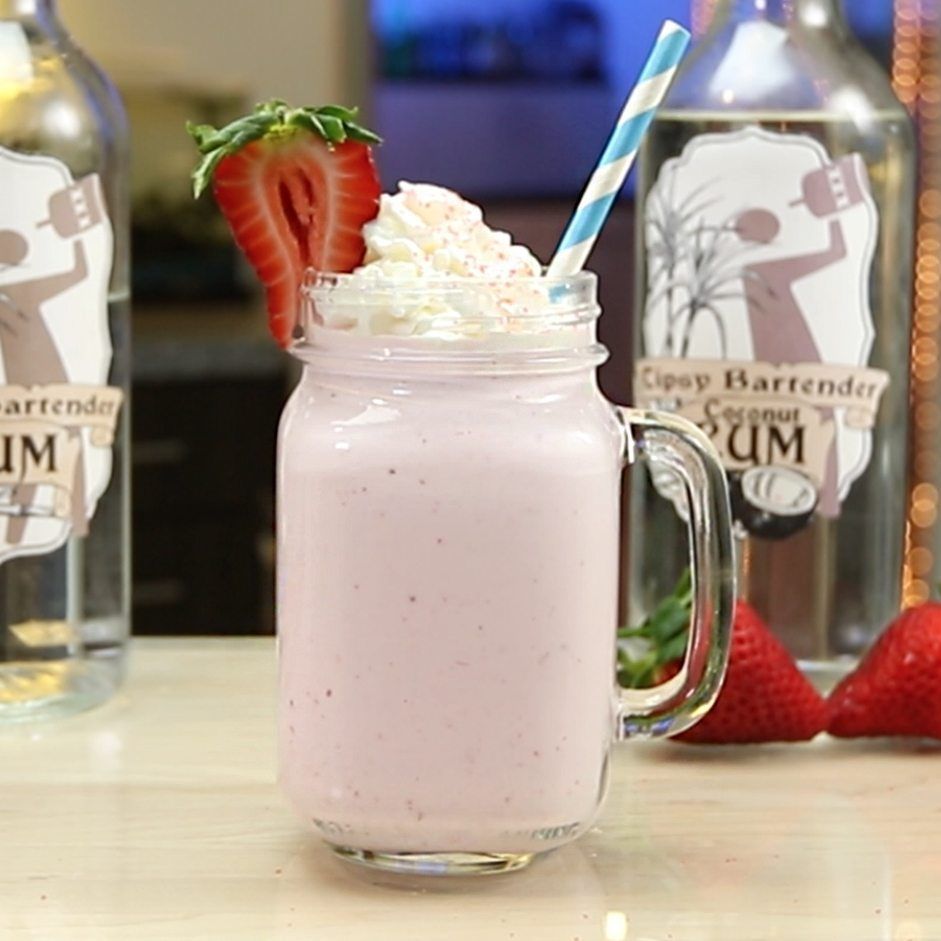 Strawberry Rum Milkshake Cocktail Recipe