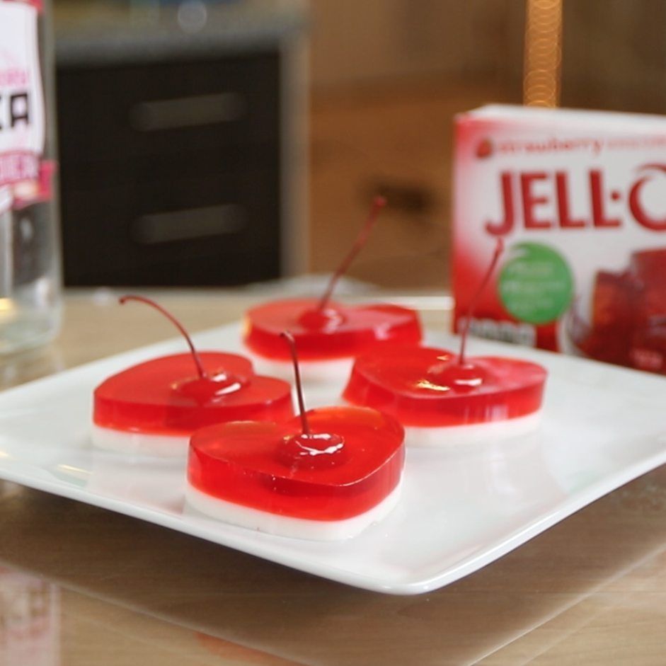 Valentine’s Day Jello Hearts Cocktail Recipe