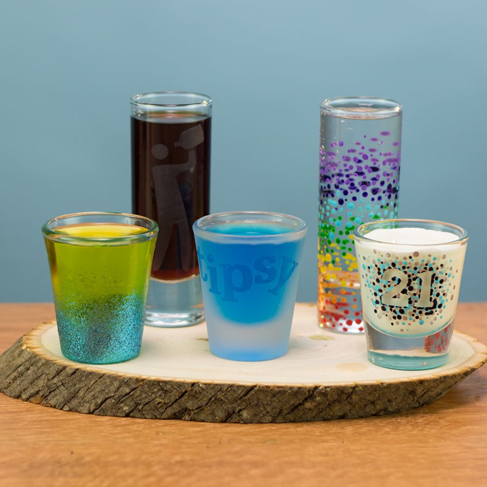 DIY Decorated Shot Glasses Cocktail Recipe