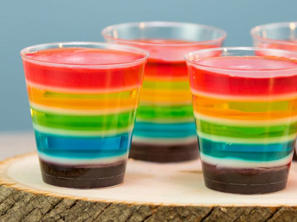 Rainbow Jello Shots