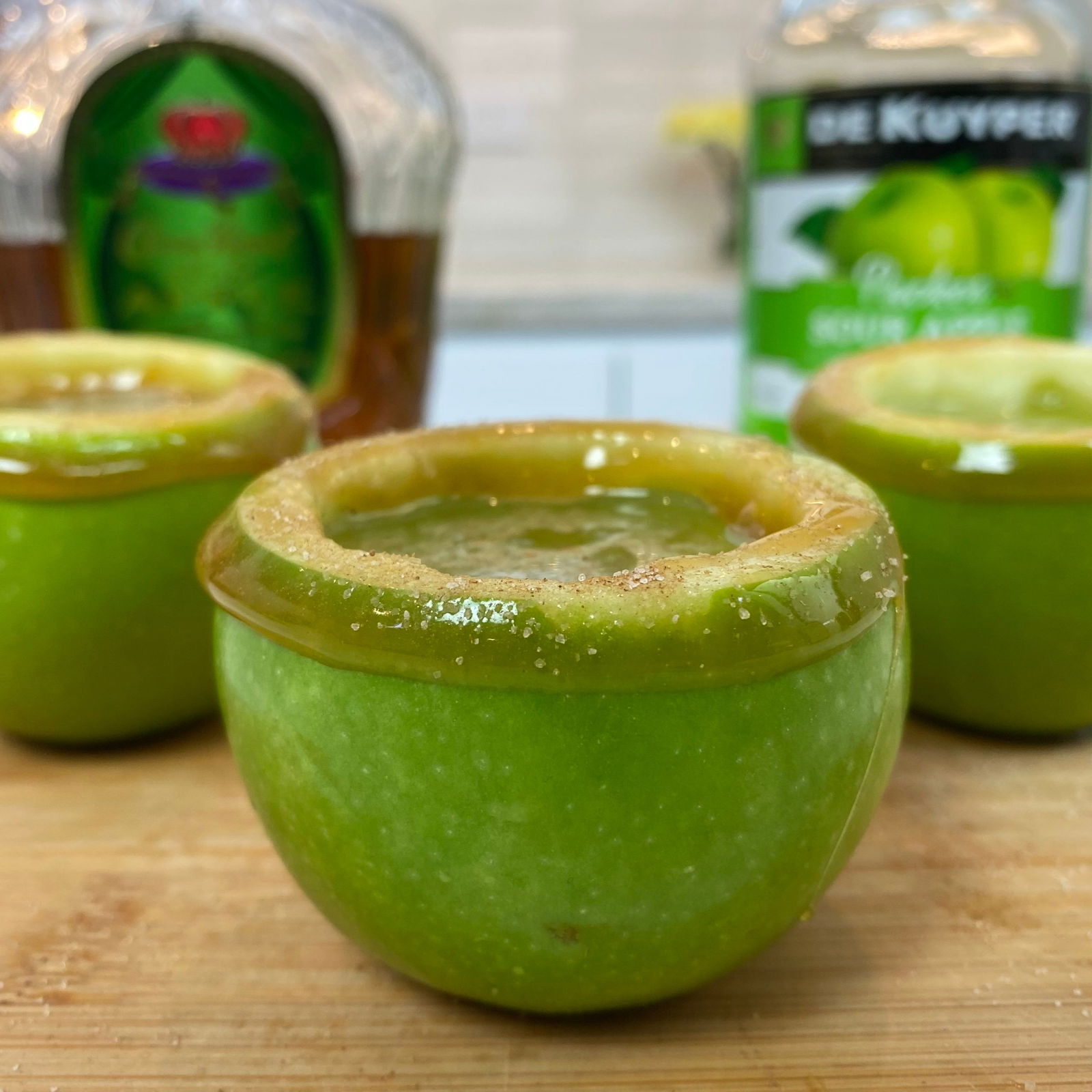 Edible Crown Apple Shot Glasses Cocktail Recipe