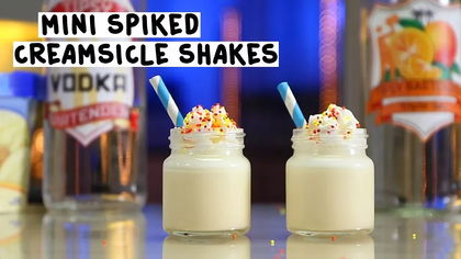 Mini Spiked Creamsicle Shakes Cocktail Recipe