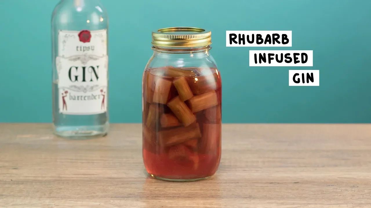 Rhubarb Infused Gin Cocktail Recipe