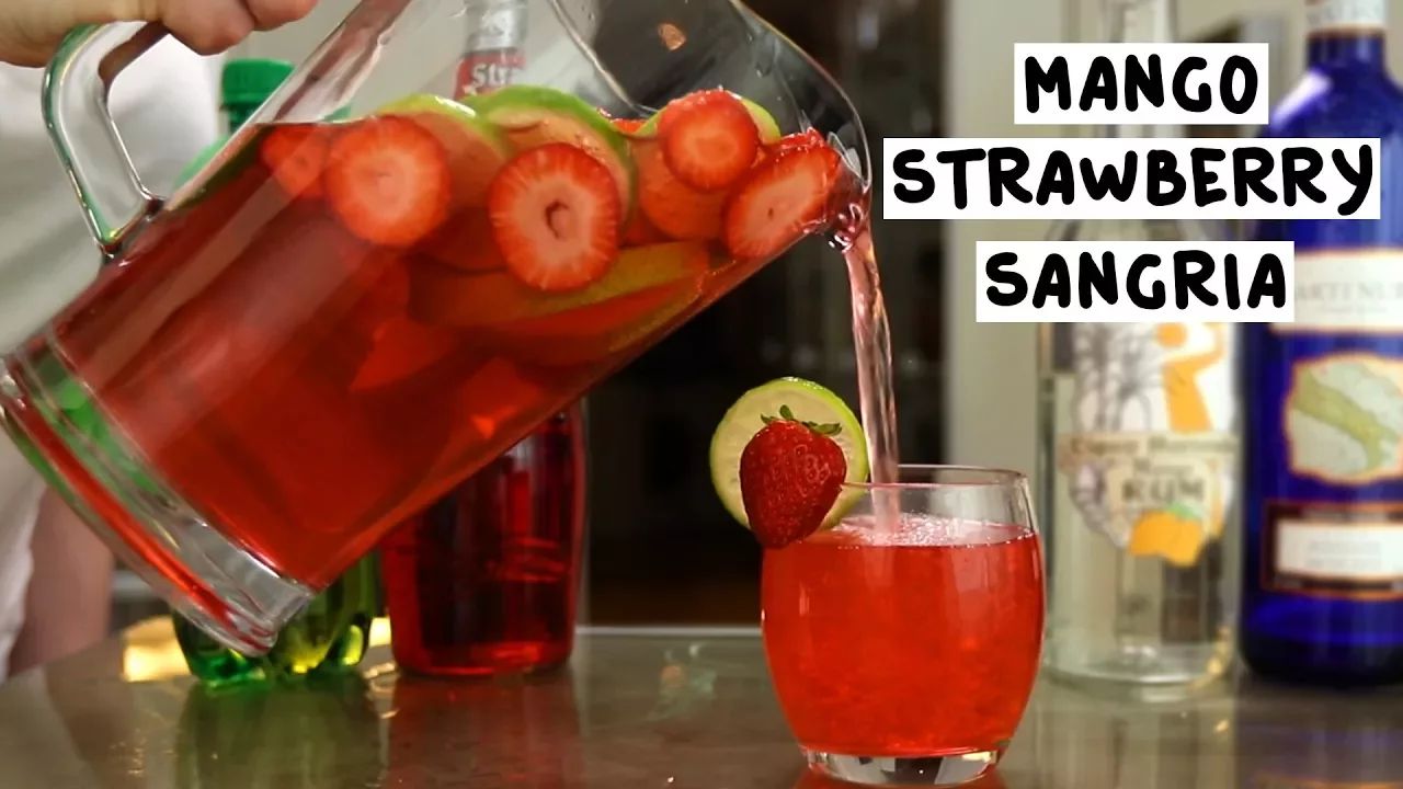 Mango Strawberry Sangria Cocktail Recipe