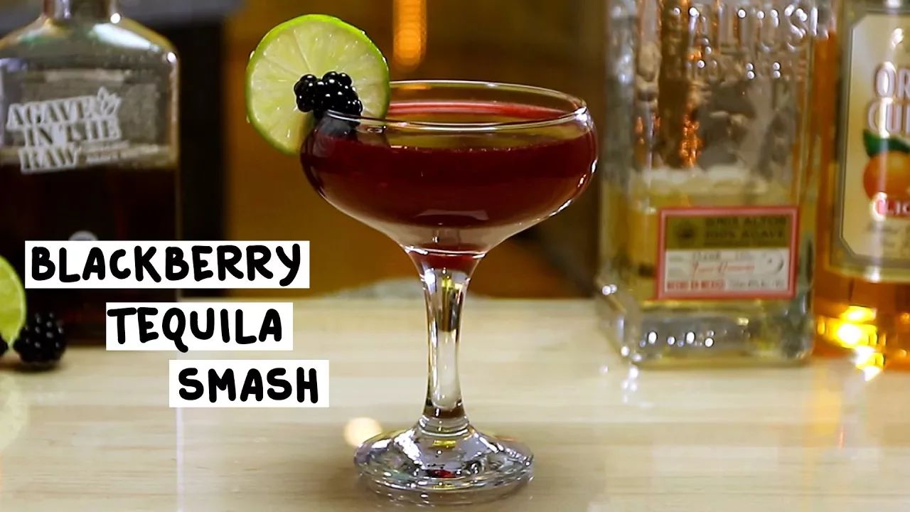 Blackberry Tequila Smash Cocktail Recipe
