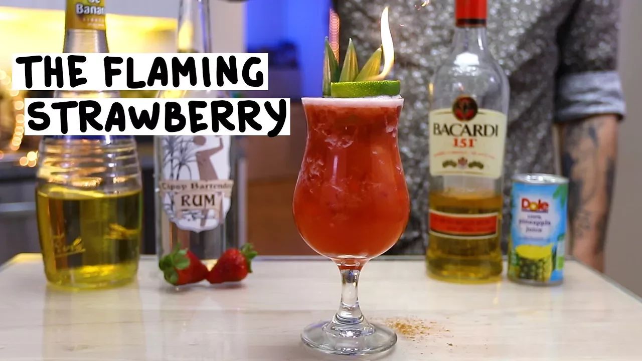Flaming Strawberry Cocktail Recipe